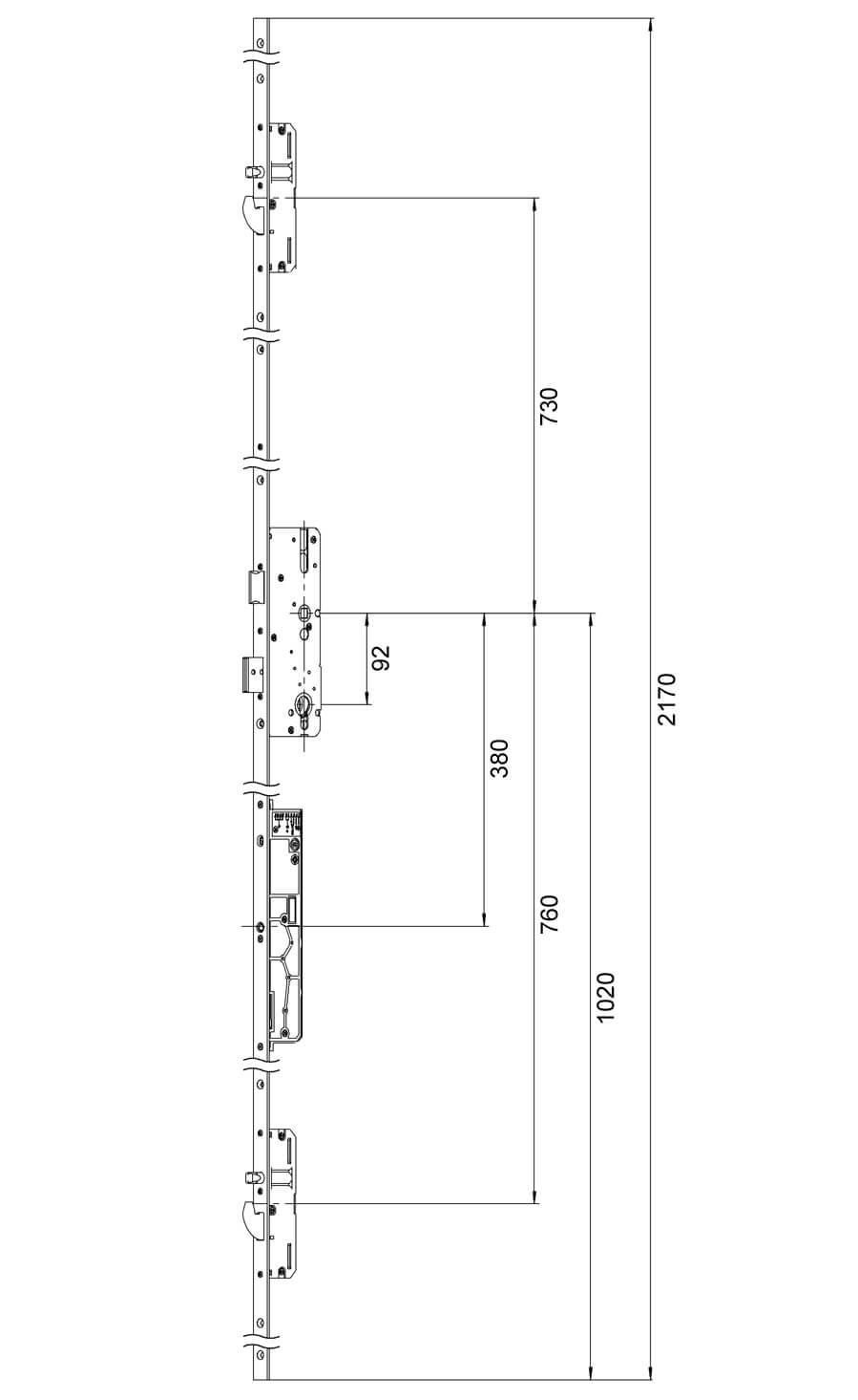 Mehrfachverriegelung SECURY Automatic - GU BKS