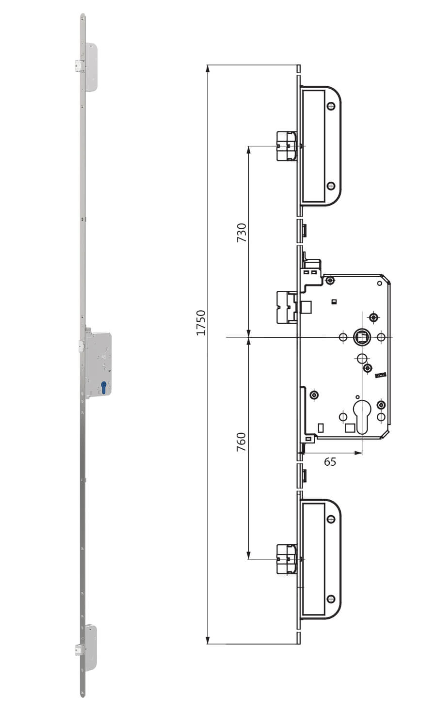 GU BKS Secury Panikschloss 2116 für Sicherheit