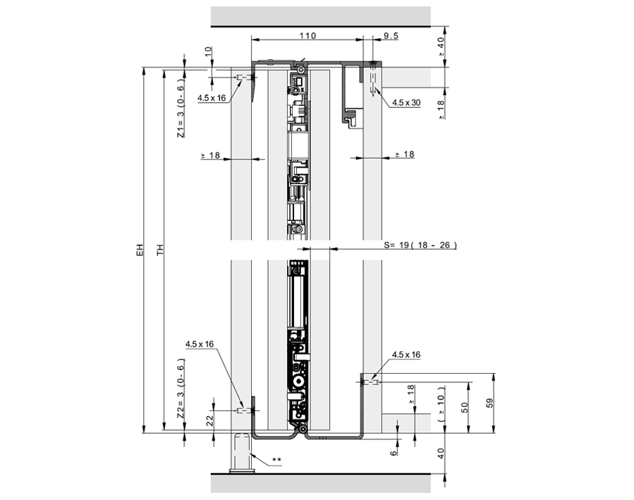 Hawa Folding Concepta III 20 Pull links – B2B Schiebebeschlag