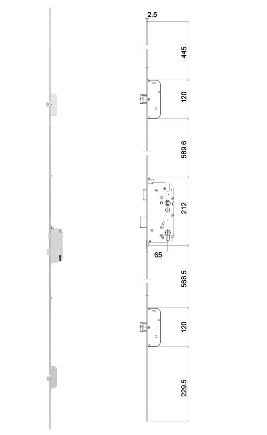 Mehrfachverriegelung SECURY Automatic - GU BKS