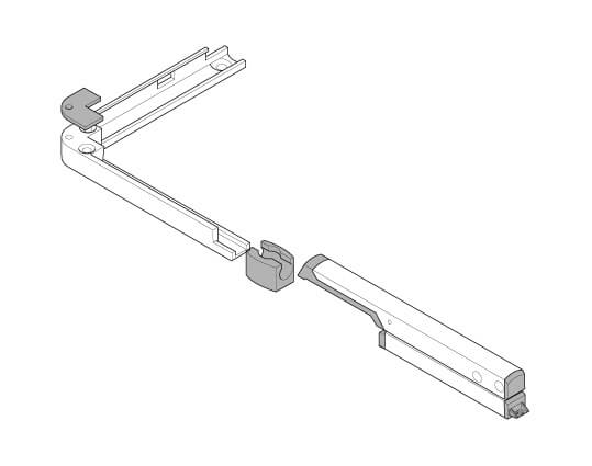 Oberlichtöffner mit Handhebel GEZE OL 90 N | dunkelbronze | 731-0201