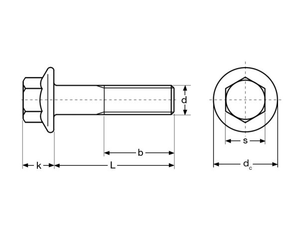 Sechskantschrauben mit Flansch DIN 6921 | M 8 x 25 | 8.8 | weiß ...